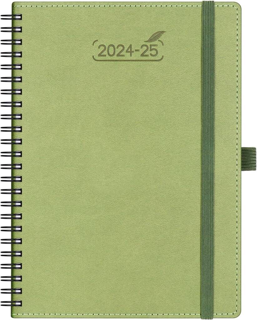 BEZEND 18-maanden kalender 2024/2025, ringband, PU-leer, softcover ...