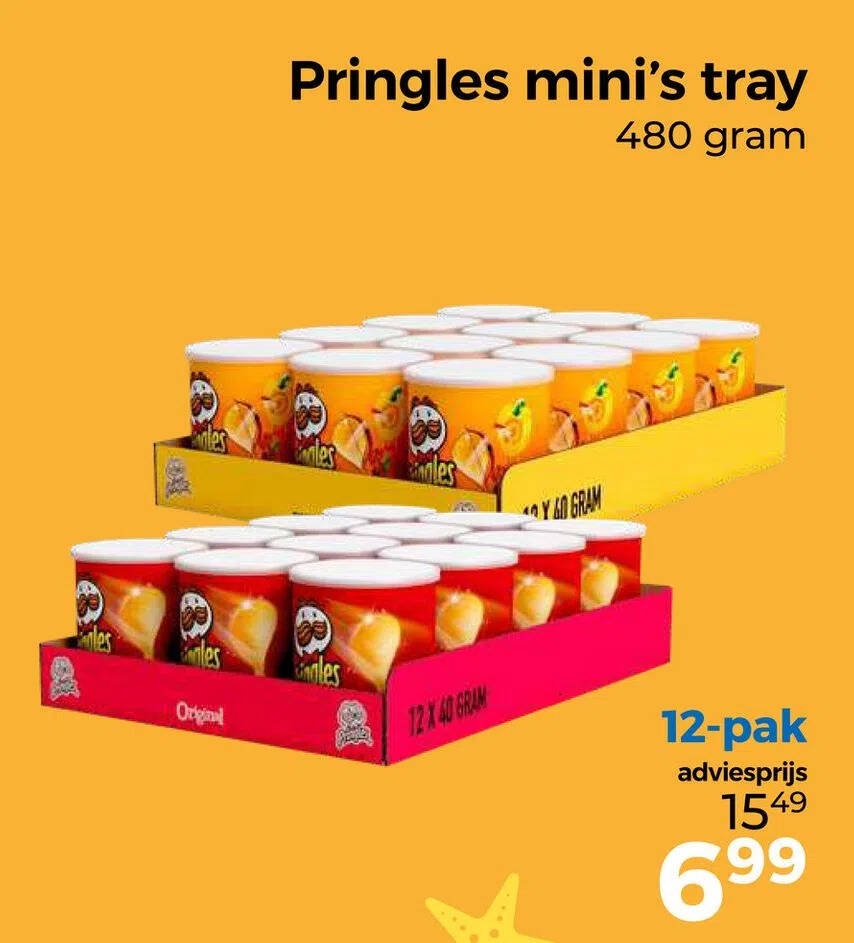 Pringles mini's tray aanbieding bij Trekpleister