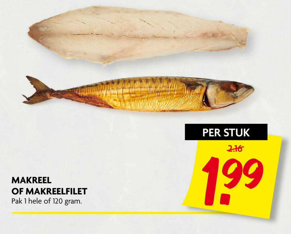 Makreel of makreelfilet aanbieding bij Dekamarkt