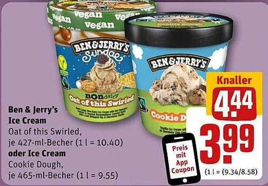 Ben & Jerry's Ice Cream oder Ice Cream aanbieding bij Rewe DE