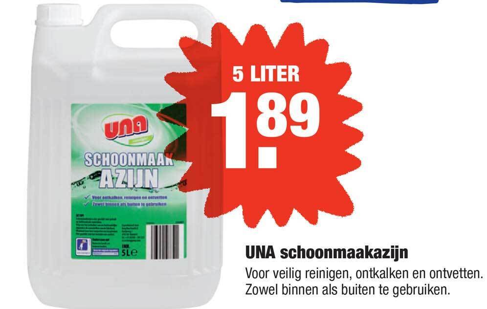 Una Schoonmaakazijn 5 liter aanbieding bij ALDI