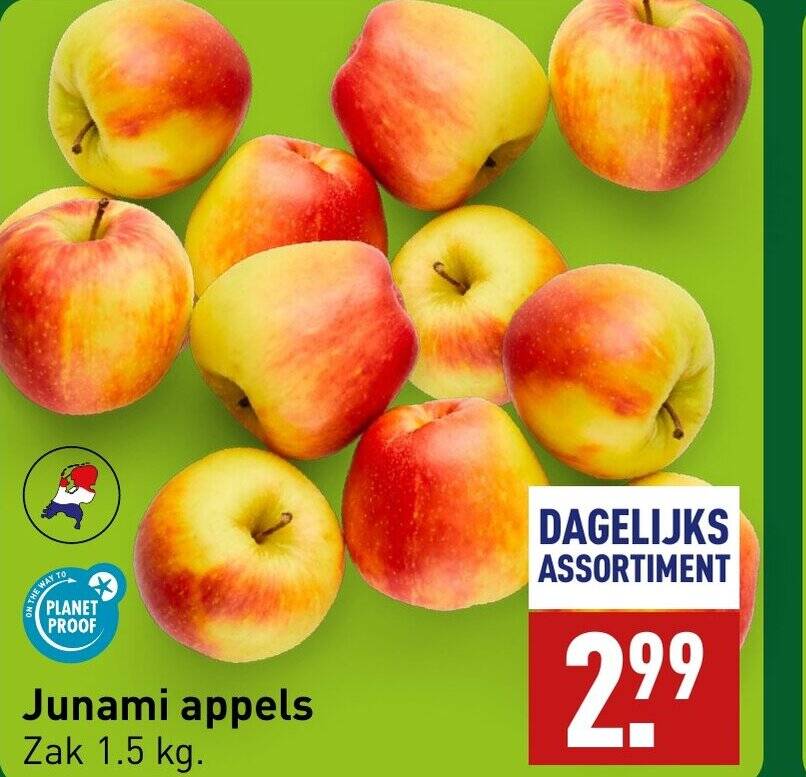 Junami appels Zak 1.5 kg. aanbieding bij ALDI