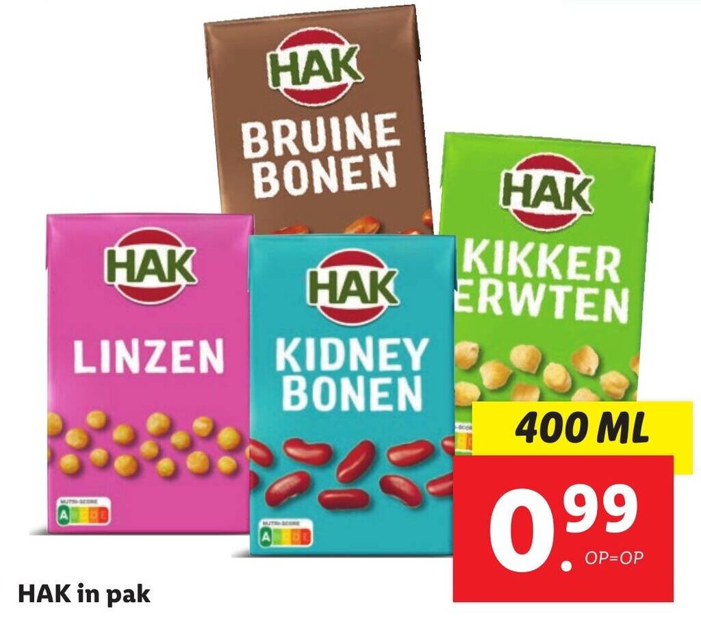 Hak in pak 400 ml aanbieding bij Lidl