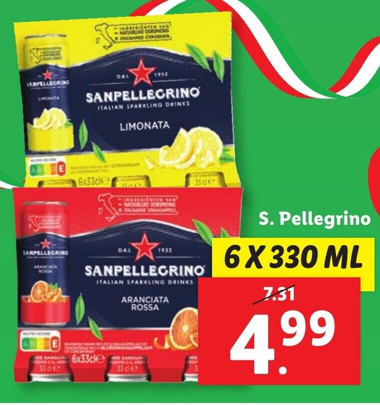 S pellegrino 6 x 330 ML aanbieding bij Lidl