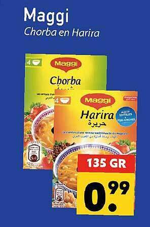 Maggi Chorba En Harira 135gr aanbieding bij Tanger Markt