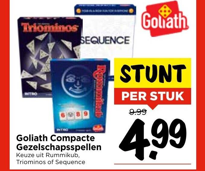 Goliath Compacte Gezelschapsspellen aanbieding bij Vomar Voordeelmarkt