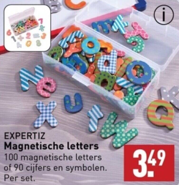 EXPERTIZ Magnetische letters aanbieding bij ALDI