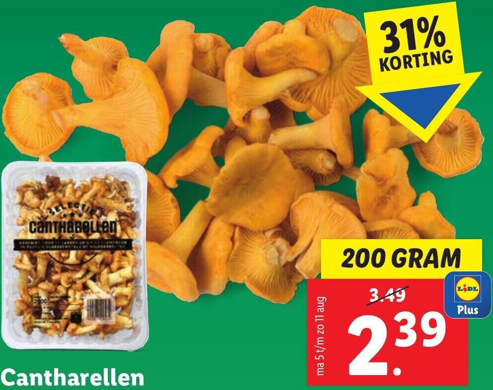 Cantharellen 200g aanbieding bij Lidl