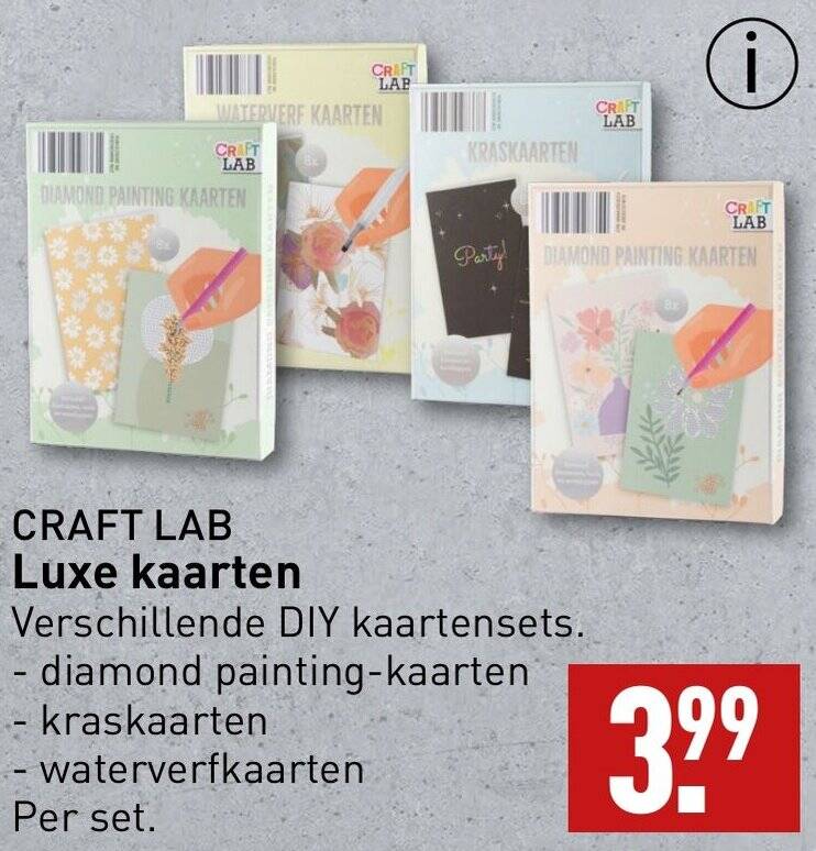 CRAFT LAB Luxe kaarten aanbieding bij ALDI