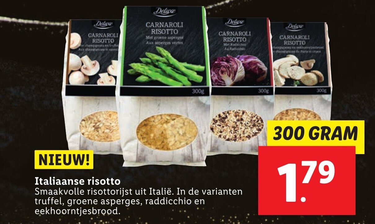 Deluxe Italiaanse risotto 300g aanbieding bij Lidl