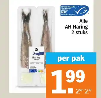 Haring 2 stuks aanbieding bij Albert Heijn