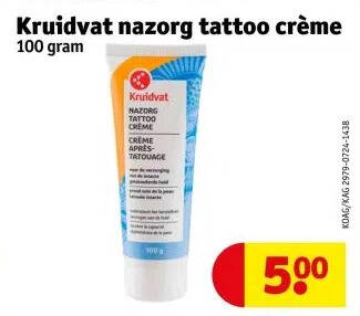 Kruidvat nazorg tattoo creme 100gram aanbieding bij Kruidvat