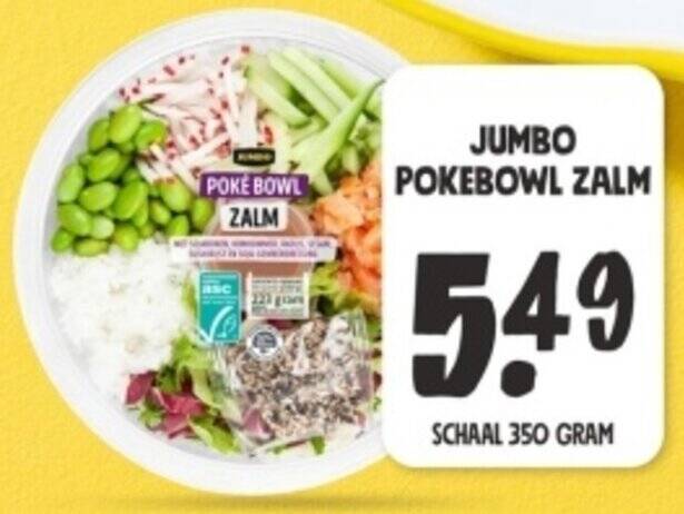 Jumbo pokebowl zalm 350 gram aanbieding bij Jumbo