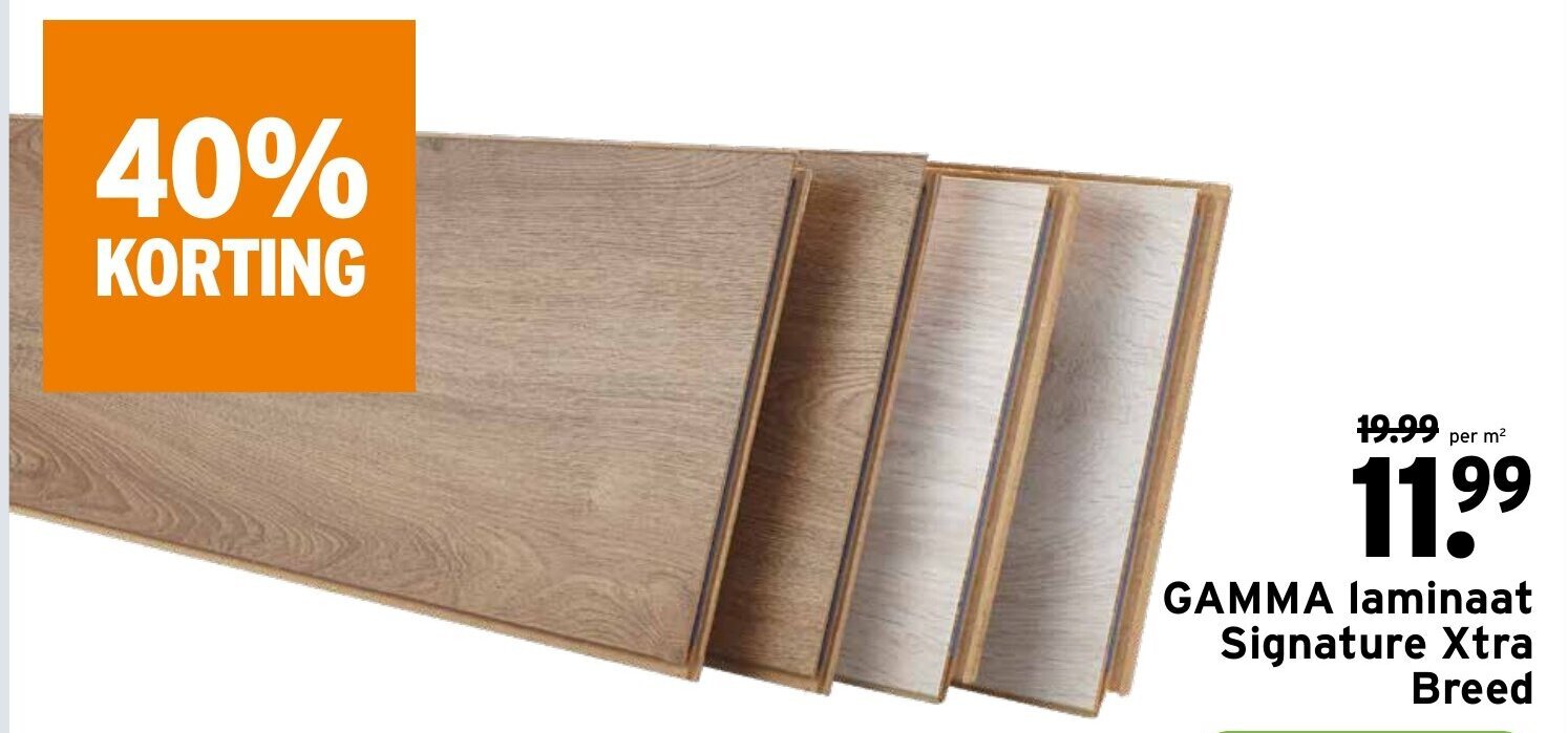 GAMMA Laminaat Signature Xtra Breed aanbieding bij GAMMA