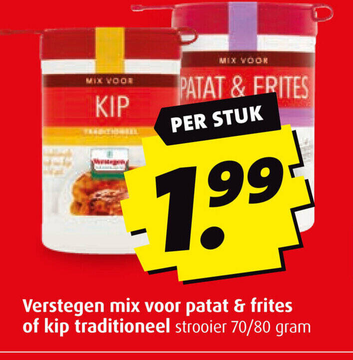 Verstegen mix voor patat & frites of kip traditioneel strooier 70/80 ...