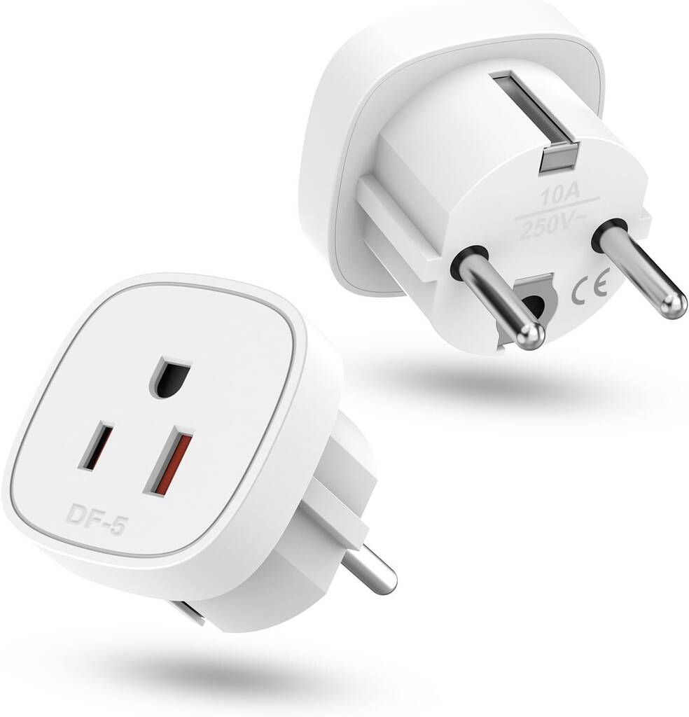 Oliveria 2 stuks reisadapters, US naar EU adapter, adapterstekker USA ...