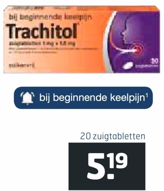 Trachitol 20 zuigtabletten aanbieding bij Trekpleister