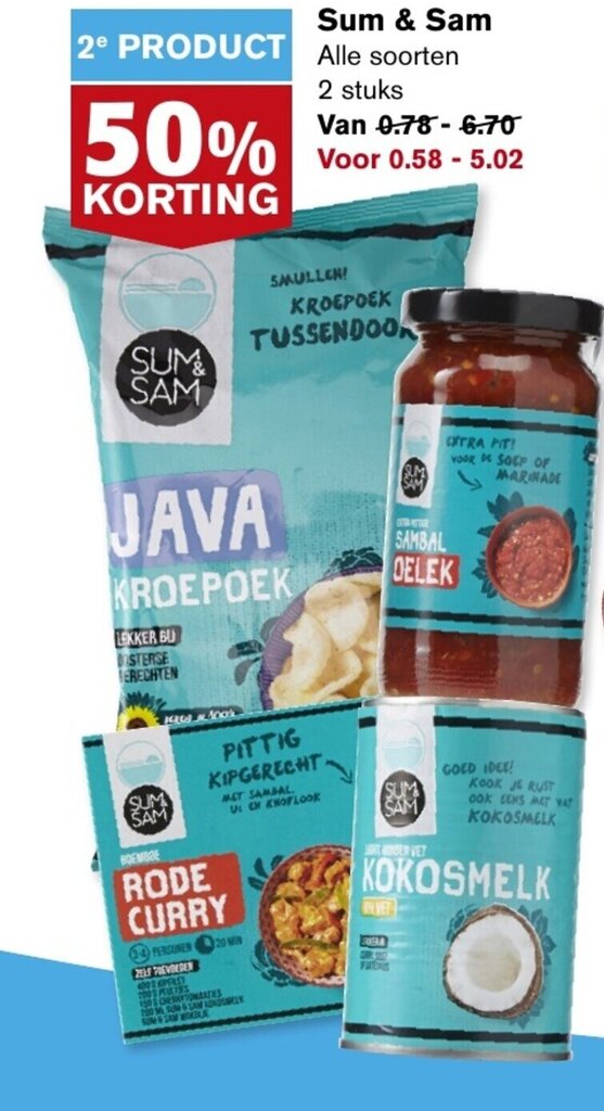 Sum & Sam aanbieding bij Hoogvliet