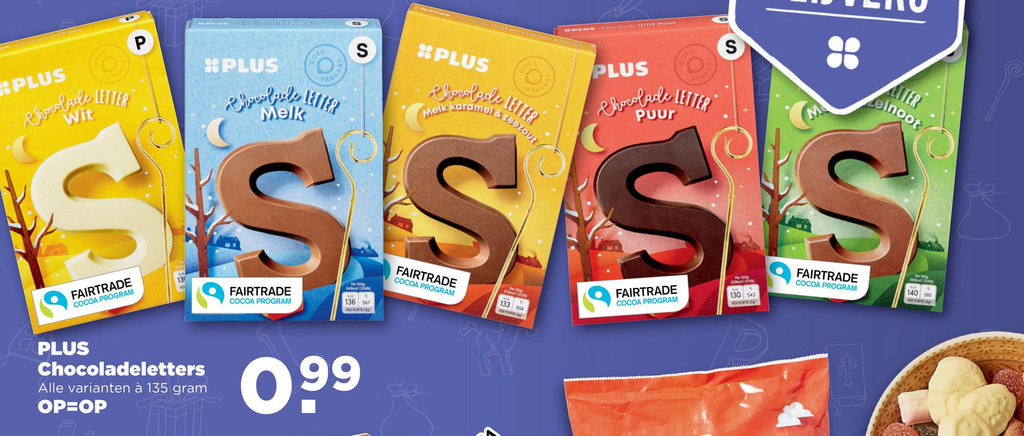 PLUS Chocoladeletters aanbieding bij PLUS