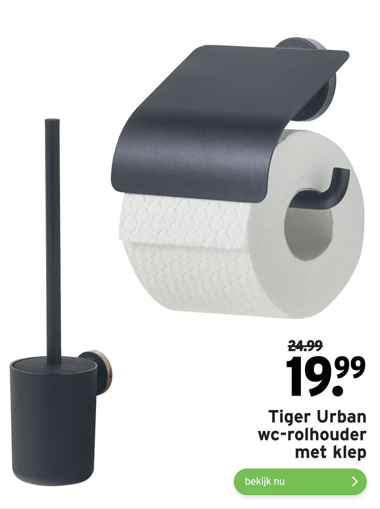 Tiger Urban wc-rolhouder met klep aanbieding bij GAMMA
