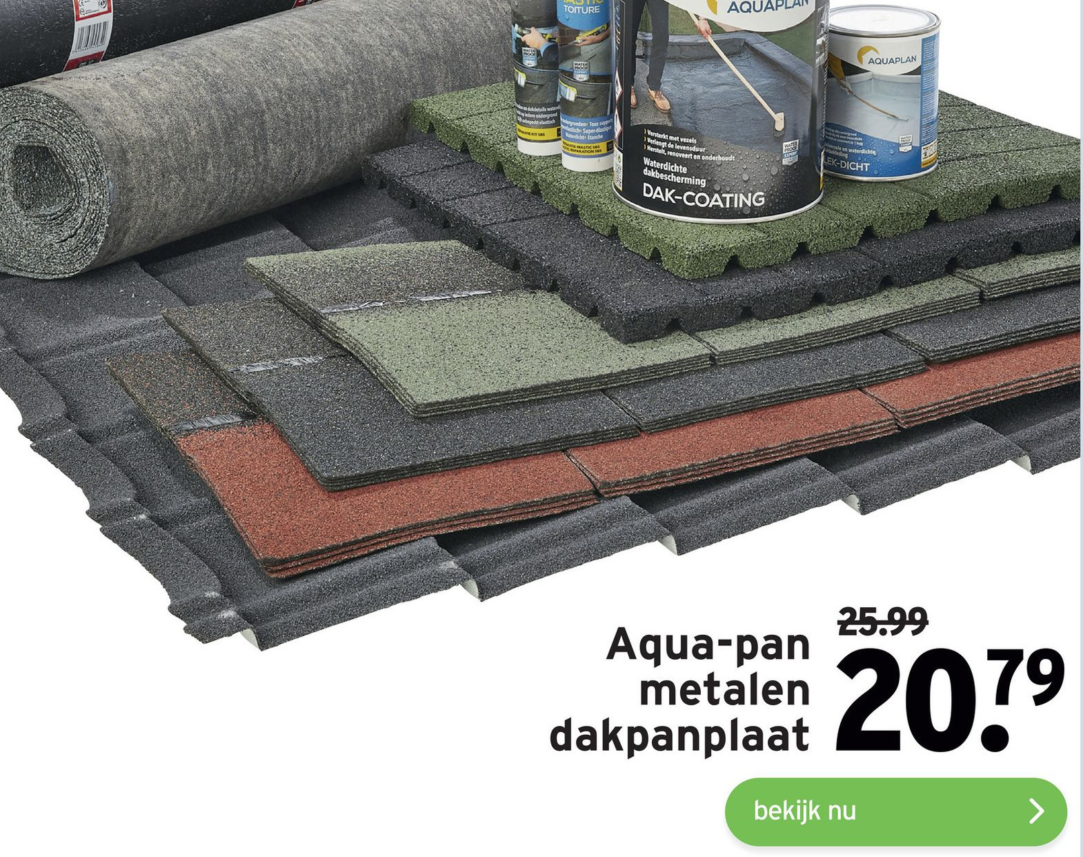 Aqua-pan metalen dakpanplaat aanbieding bij GAMMA