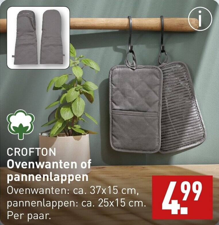 CROFTON Ovenwanten of pannenlappen aanbieding bij ALDI