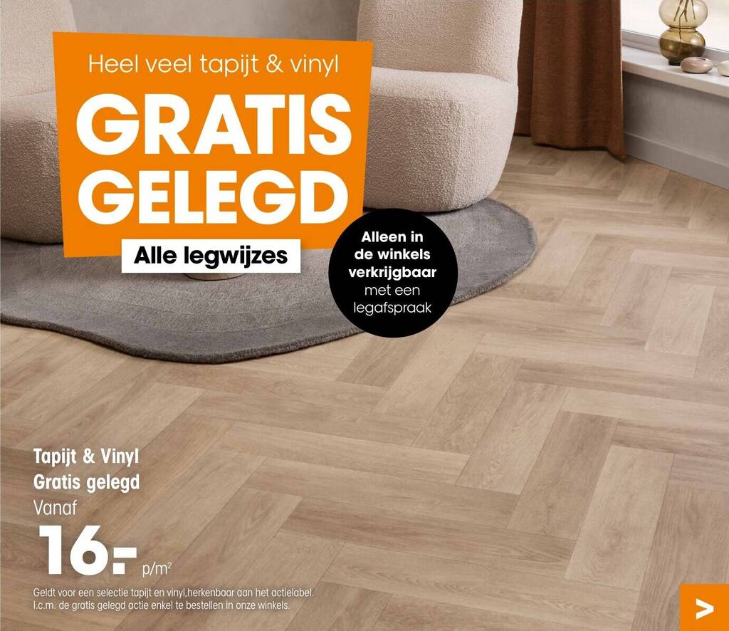Tapijt & vinyl aanbieding bij Kwantum