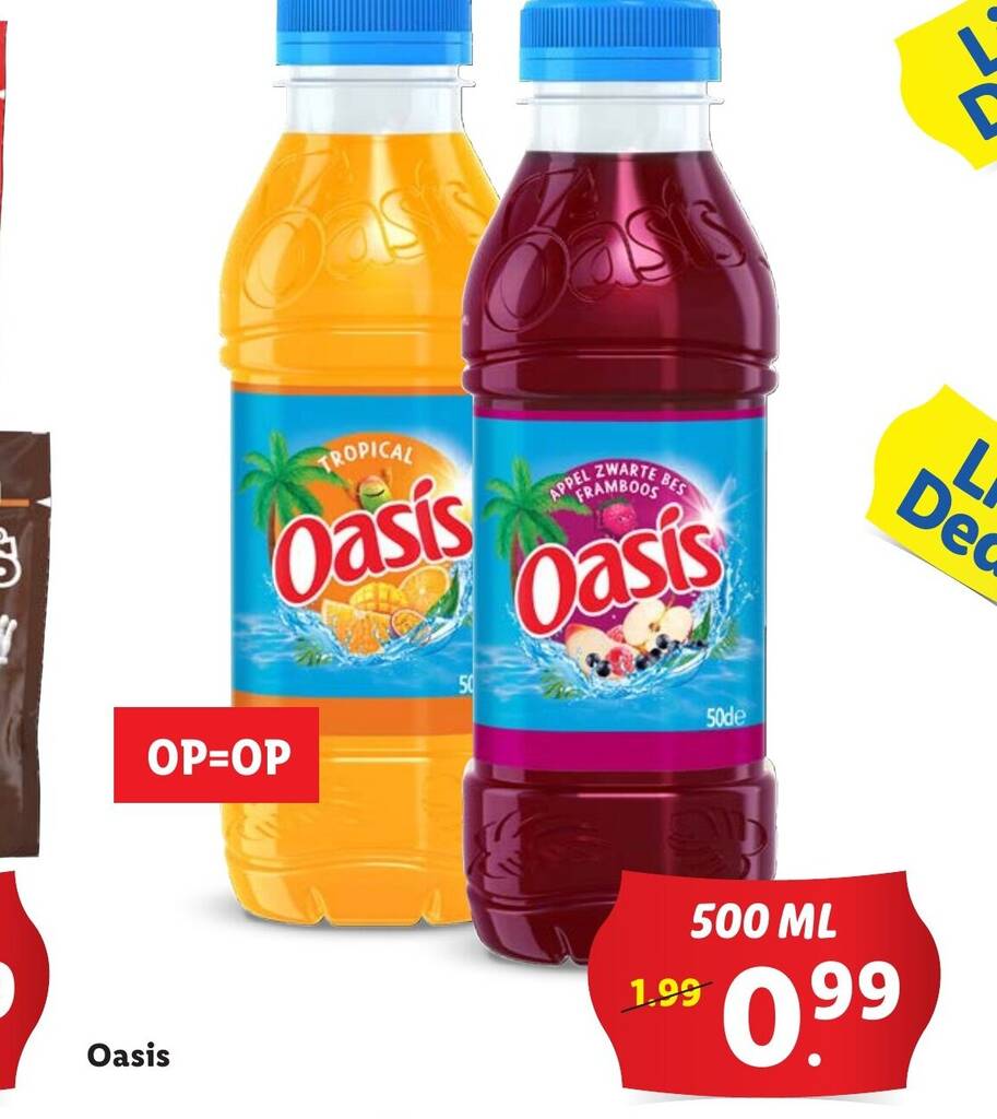 Oasis 500 ML aanbieding bij Lidl