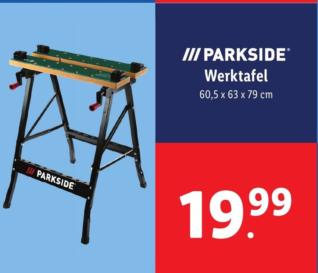 PARKSIDE® Werktafel 60,5 x 63 x 79 cm aanbieding bij Lidl