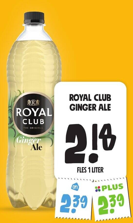 ROYAL CLUB GINGER ALE 1L aanbieding bij Jumbo