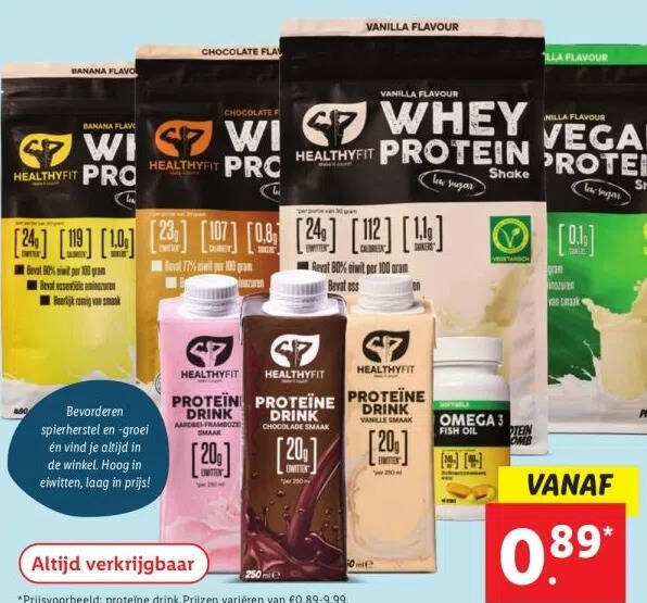 WHEY PROTEIN aanbieding bij Lidl