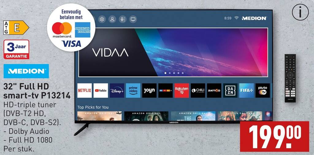 MEDION 32" Full HD smart-tv P13214 aanbieding bij ALDI