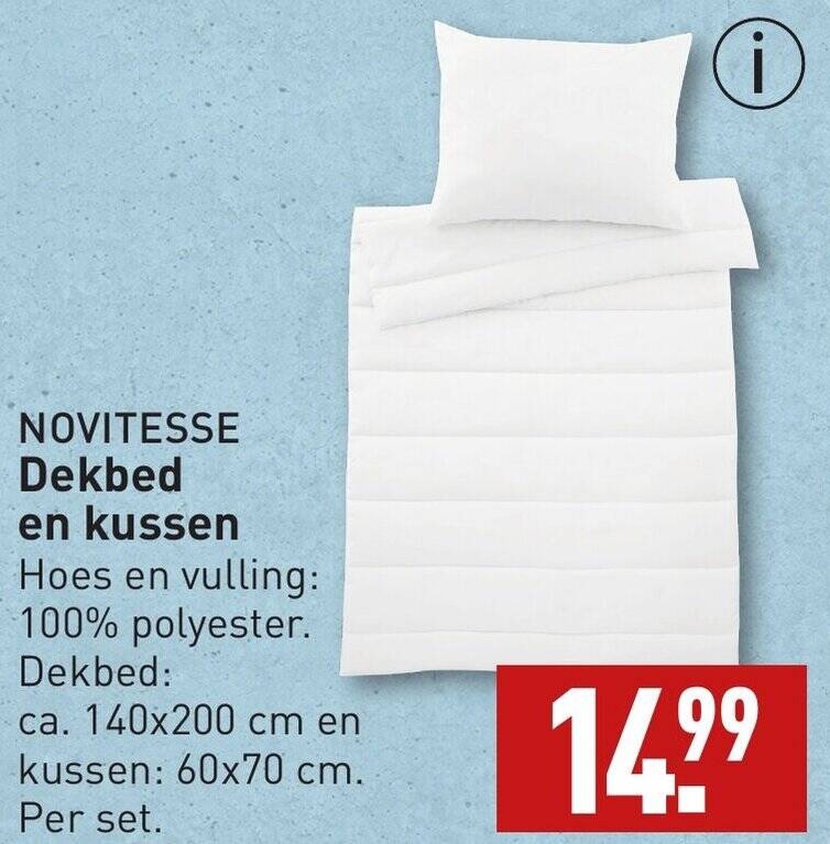 NOVITESSE Dekbed en kussen Per set aanbieding bij ALDI