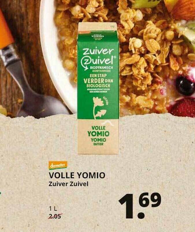 Volle Yomio Zuiver Zuivel 1L aanbieding bij Natuurwinkel
