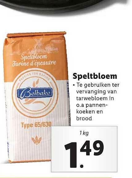 Belbake Speltbloem 1kg aanbieding bij Lidl