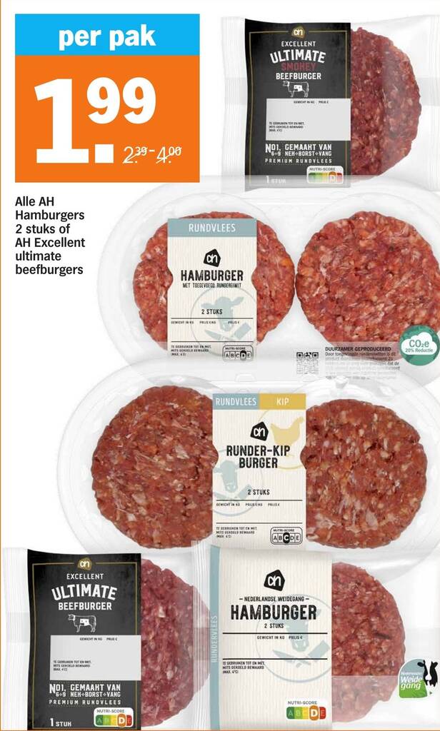 Alle hamburgers of excellent ultimate beefburgers aanbieding bij Albert ...