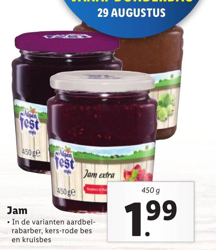 Jam 450 g aanbieding bij Lidl