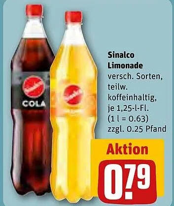 Sinalco Limonade aanbieding bij Rewe DE