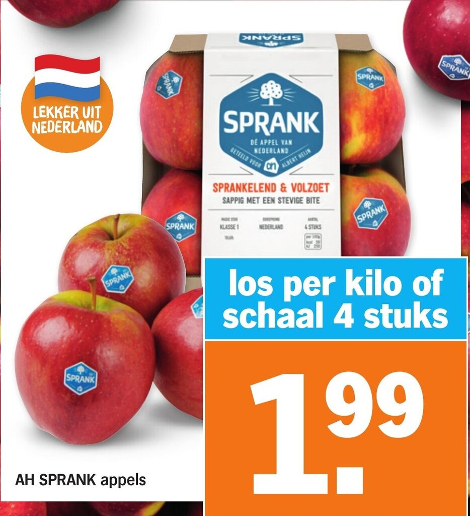 Sprank appels aanbieding bij Albert Heijn