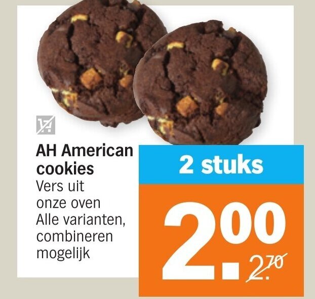 American cookies aanbieding bij Albert Heijn