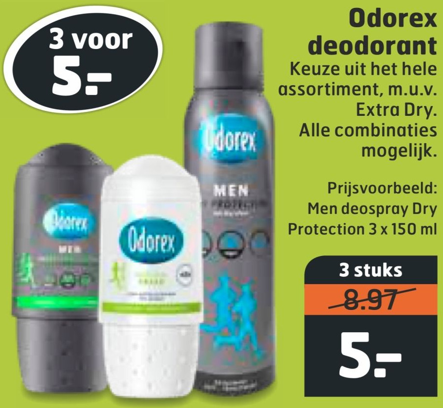 Odorex deodorant aanbieding bij Trekpleister