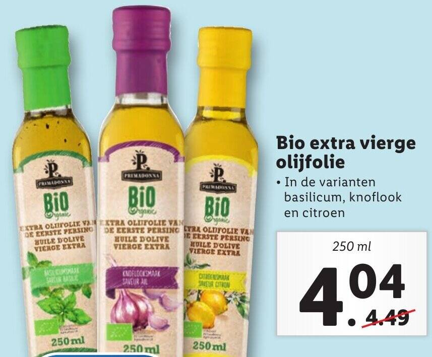 Bio extra vierge olijfolie 250 ml aanbieding bij Lidl