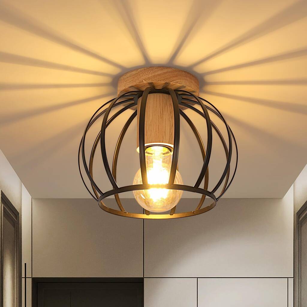 Vintage plafondlamp, fitting E27, retro plafondlamp, geometrisch ...