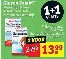 Glucon Combi 1+1 Gratis aanbieding bij Kruidvat