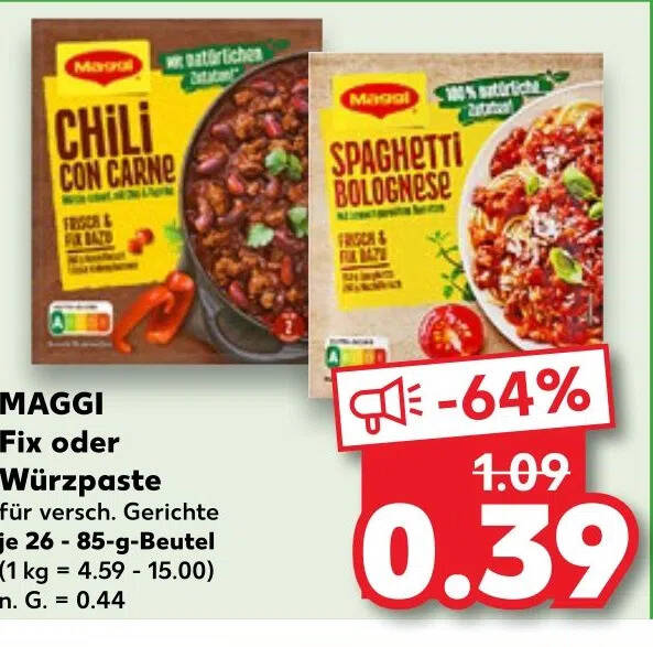 MAGGI Fix oder Würzpaste aanbieding bij Kaufland DE