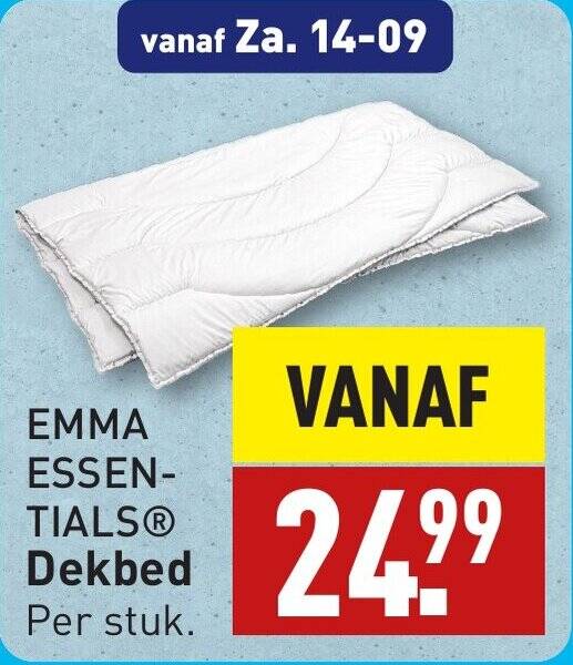EMMA ESSENTIALS Dekbed aanbieding bij ALDI