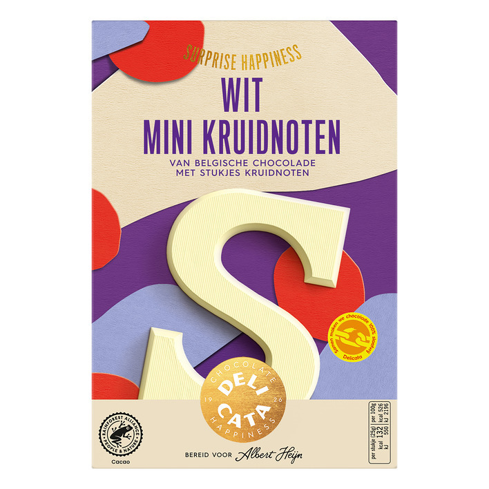 Delicata Chocoladeletter wit mini kruidnoten aanbieding bij Albert Heijn