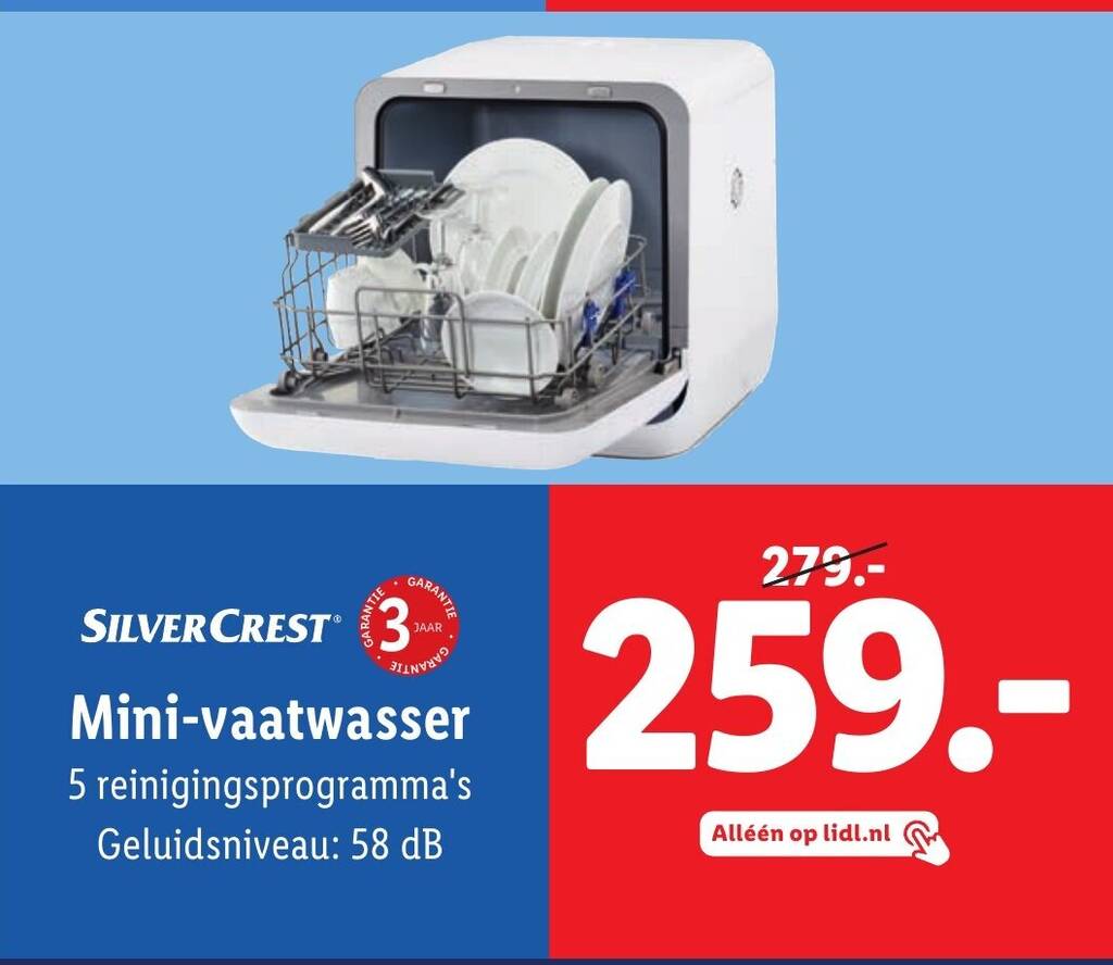 Mini-vaatwasser aanbieding bij Lidl