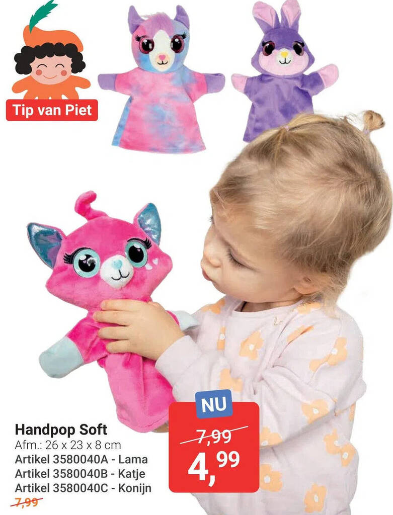 Handpop Soft 26 x 23 x 8 cm aanbieding bij Lobbes
