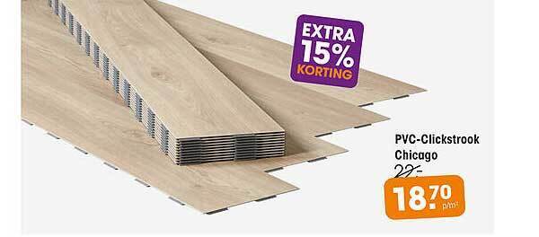 PVC-Clickstrook Chicago aanbieding bij Kwantum